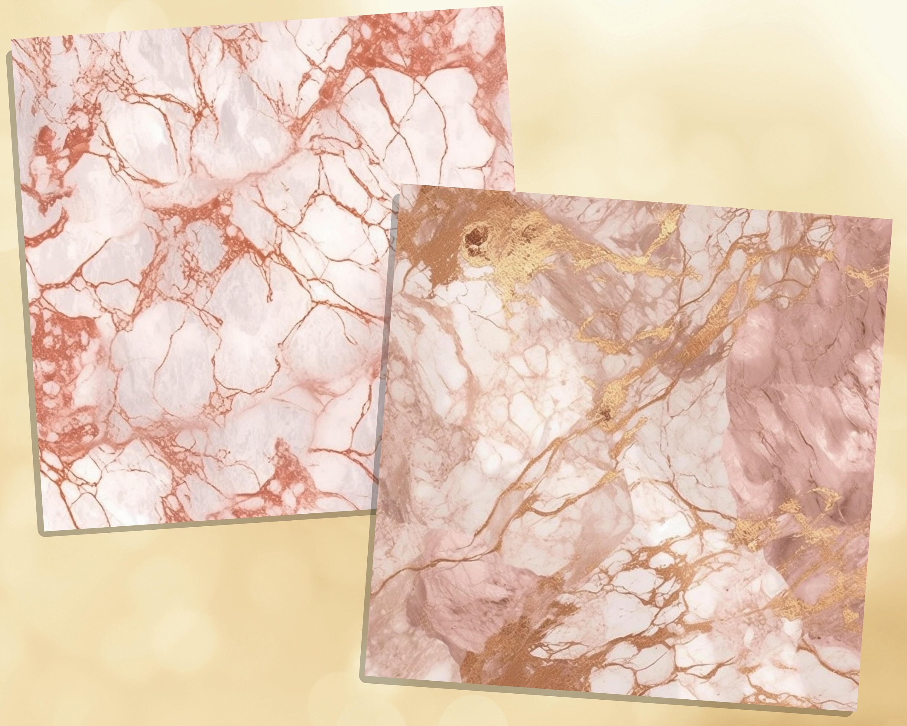Printable Rose Gold Marble Digital Papers Marble Textures - Etsy