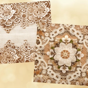 Printable Vintage Lace Digital Paper, Lace Pages, Laced Background ...