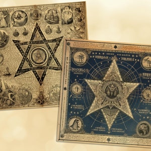 Printable Mystic Occult Digital Papers, Gothic Pages, Witchy Background ...