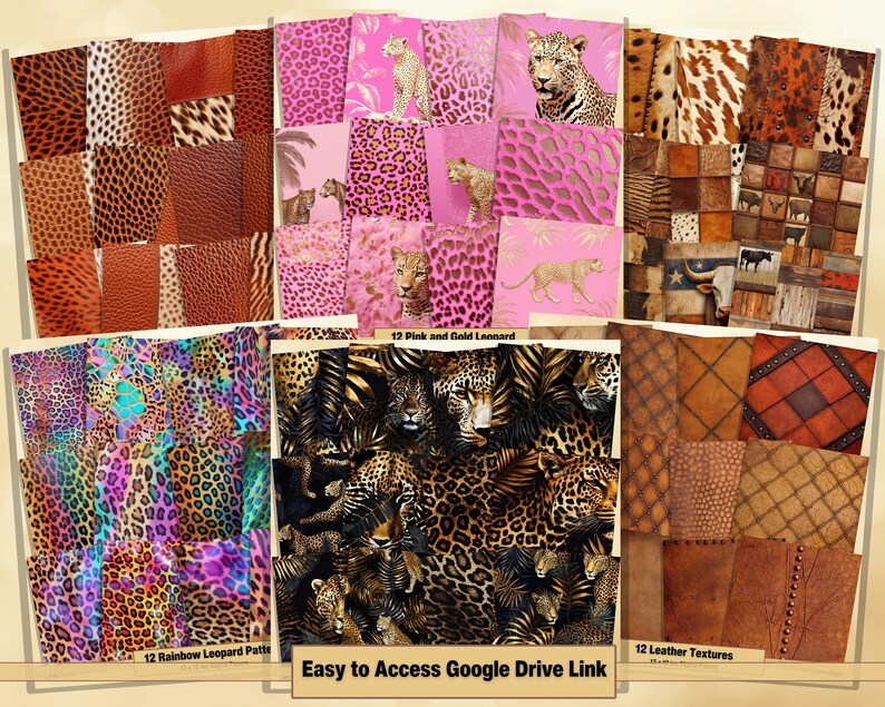 Printable Animals Digital Paper Mega Bundle Animal Textures - Etsy