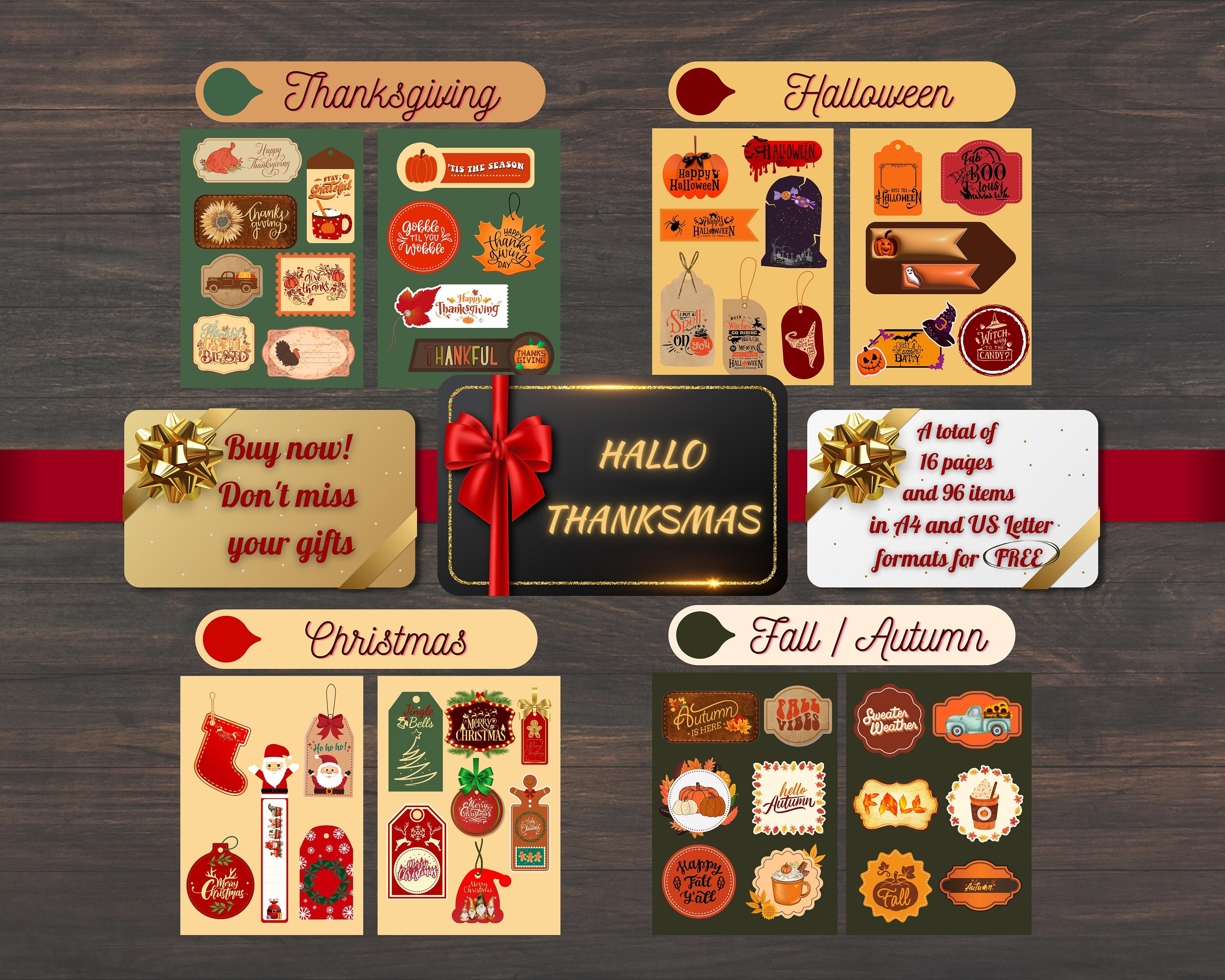 Printable Watercolour Cozy Fall Paper, Cozy Autumn Ephemera, Autumn ...