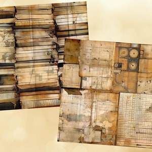 Printable Old Ledgers Digital Papers, Neutral Pages, Ledger Background ...