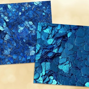 Printable Royal Blue Glitter Digital Papers, Blue Sequin Pages, Foil ...
