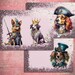 Printable Dogs Digital Paper, Dressed Animals Ephemera, Vintage Cute ...