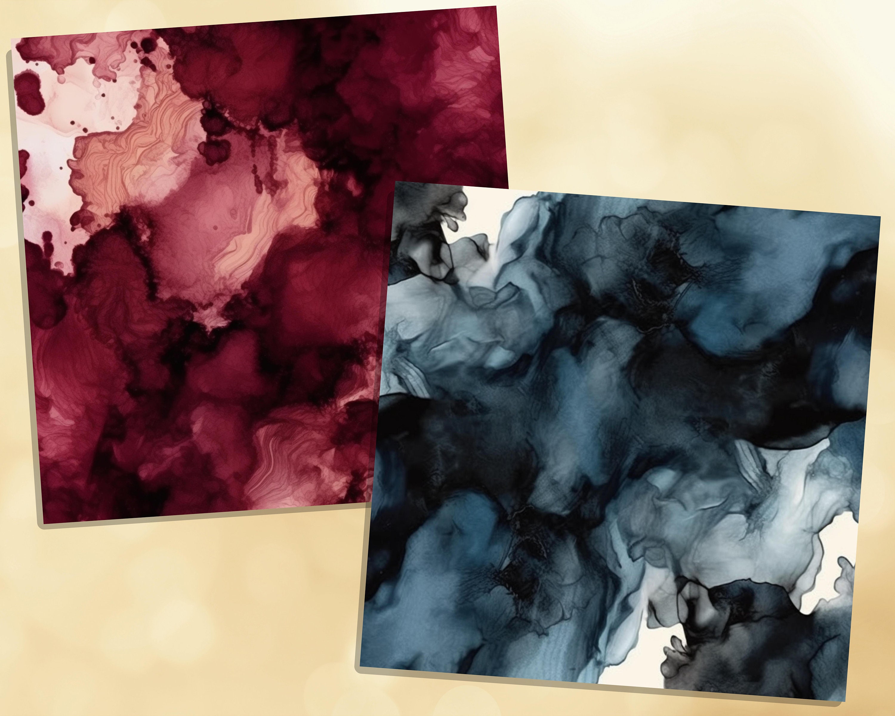Printable Dark Ink Textures Digital Papers Alcohol Ink Pages - Etsy