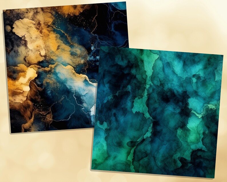 Printable Dark Ink Textures Digital Papers Alcohol Ink Pages - Etsy