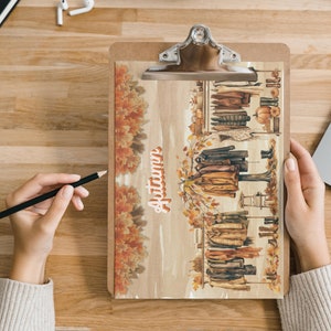 Printable Autumn Cozy Outfit Digital Papers, Fall Fashion Ephemera ...