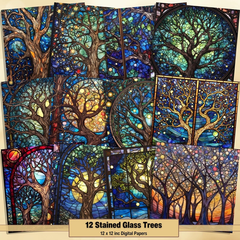 Stained Glass Tree - Etsy
