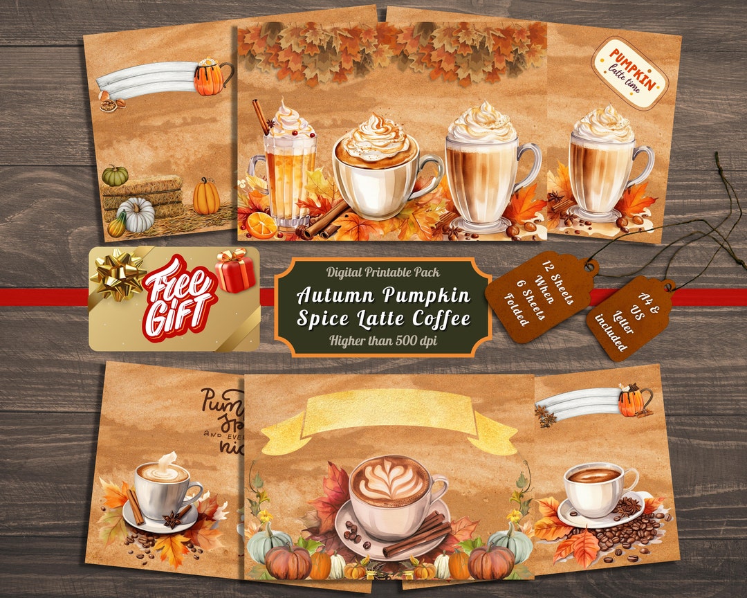 Printable Autumn Pumpkin Spice Digital Papers Pumpkin Spice - Etsy