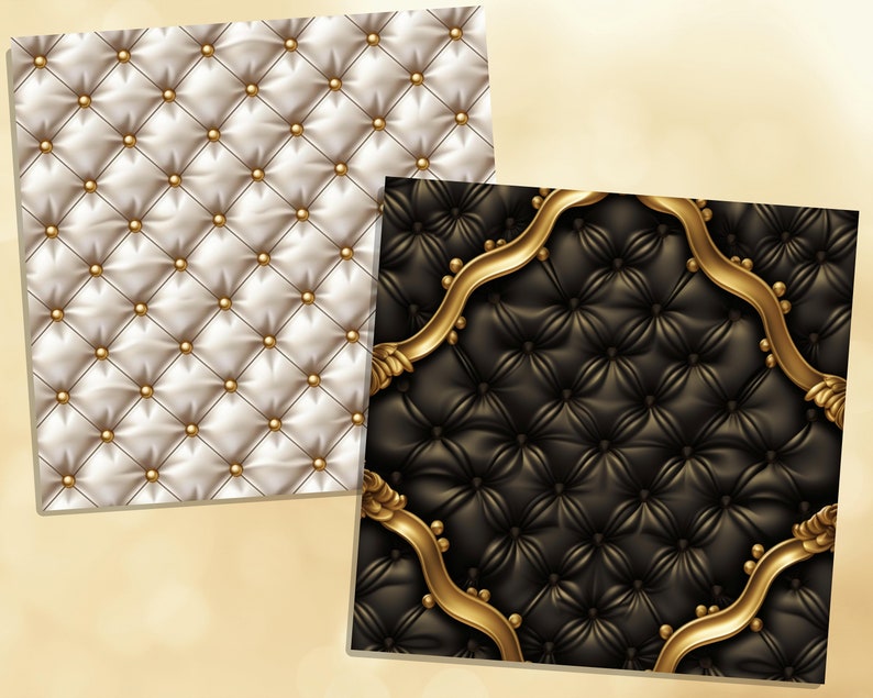 Printable Luxury Quilted Digital Papers Tufted Textures - Etsy