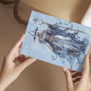 Printable Icy Witch Digital Paper, Snow Witchy Ephemera, Frozen Ice ...