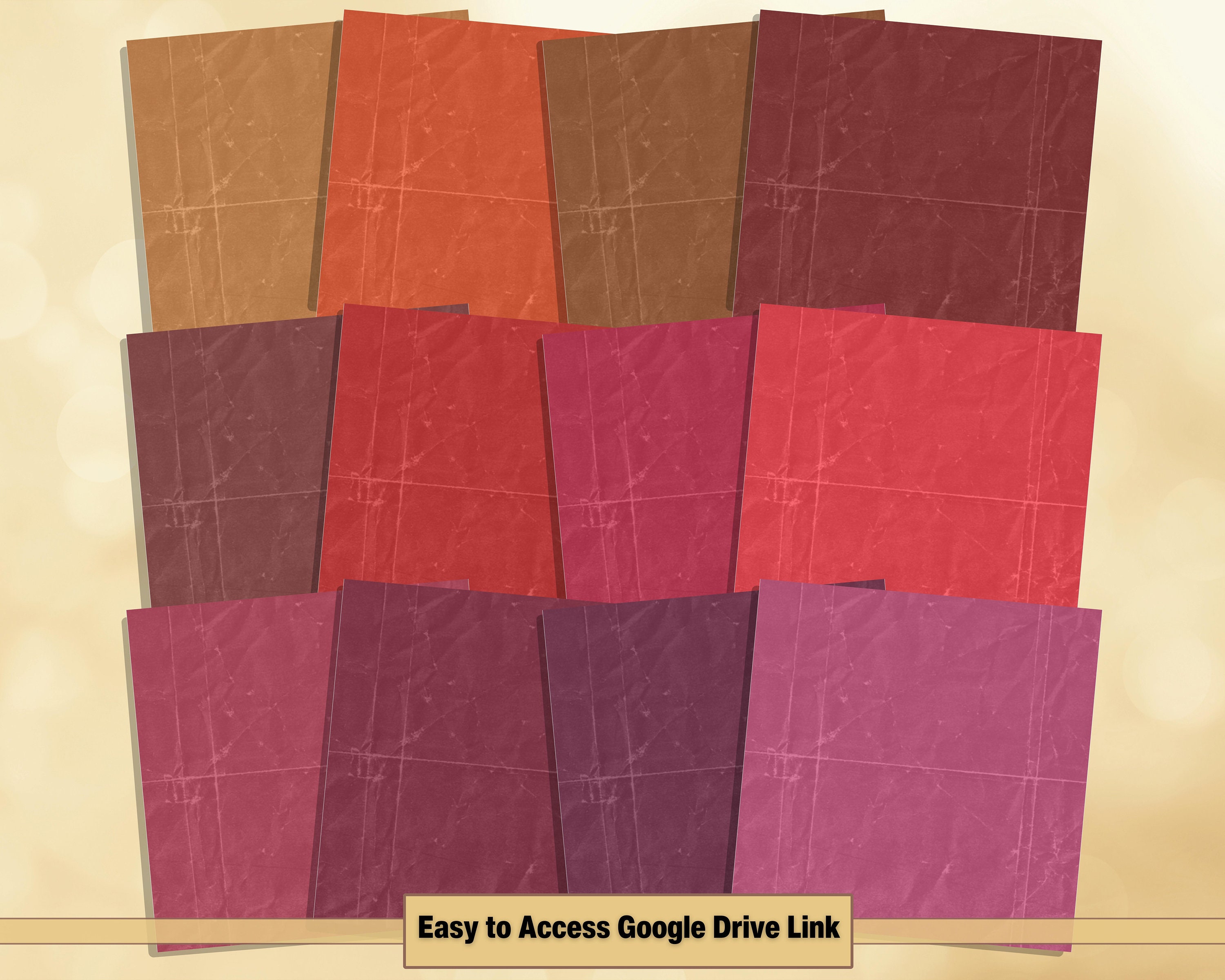 Printable 200 Wrinkled Color Digital Papers Bundle, Crumpled Rainbow ...