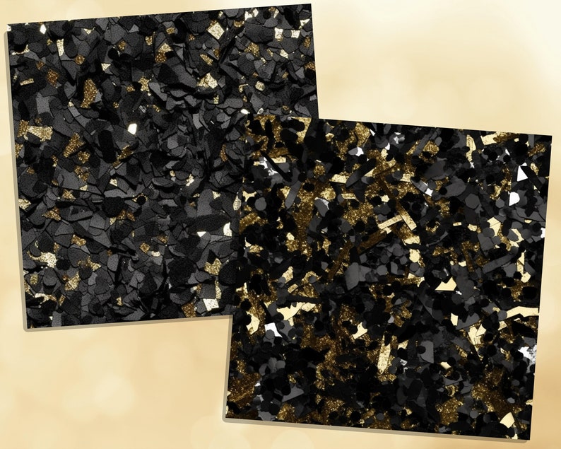 Printable Luxury Black Digital Papers, Glitter Pages, Sequin Background ...