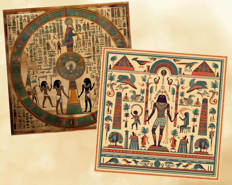 Printable Ancient Egypt Digital Paper Egyptian Page - Etsy México