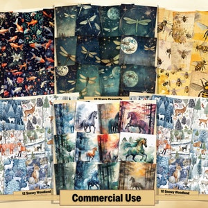 Printable Animals Digital Paper Mega Bundle, Animal Textures Bundles ...