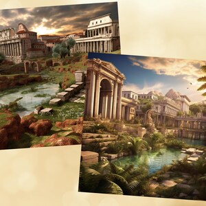 Printable Ancient Rome Digital Paper, Rome Ruins Pages, Ancient Italy ...