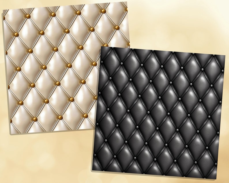 Printable Luxury Quilted Digital Papers, Tufted Textures Pages ...