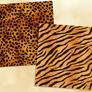 Printable Animal Skin Patterns Digital Papers, Tiger Pages, Cheetah ...