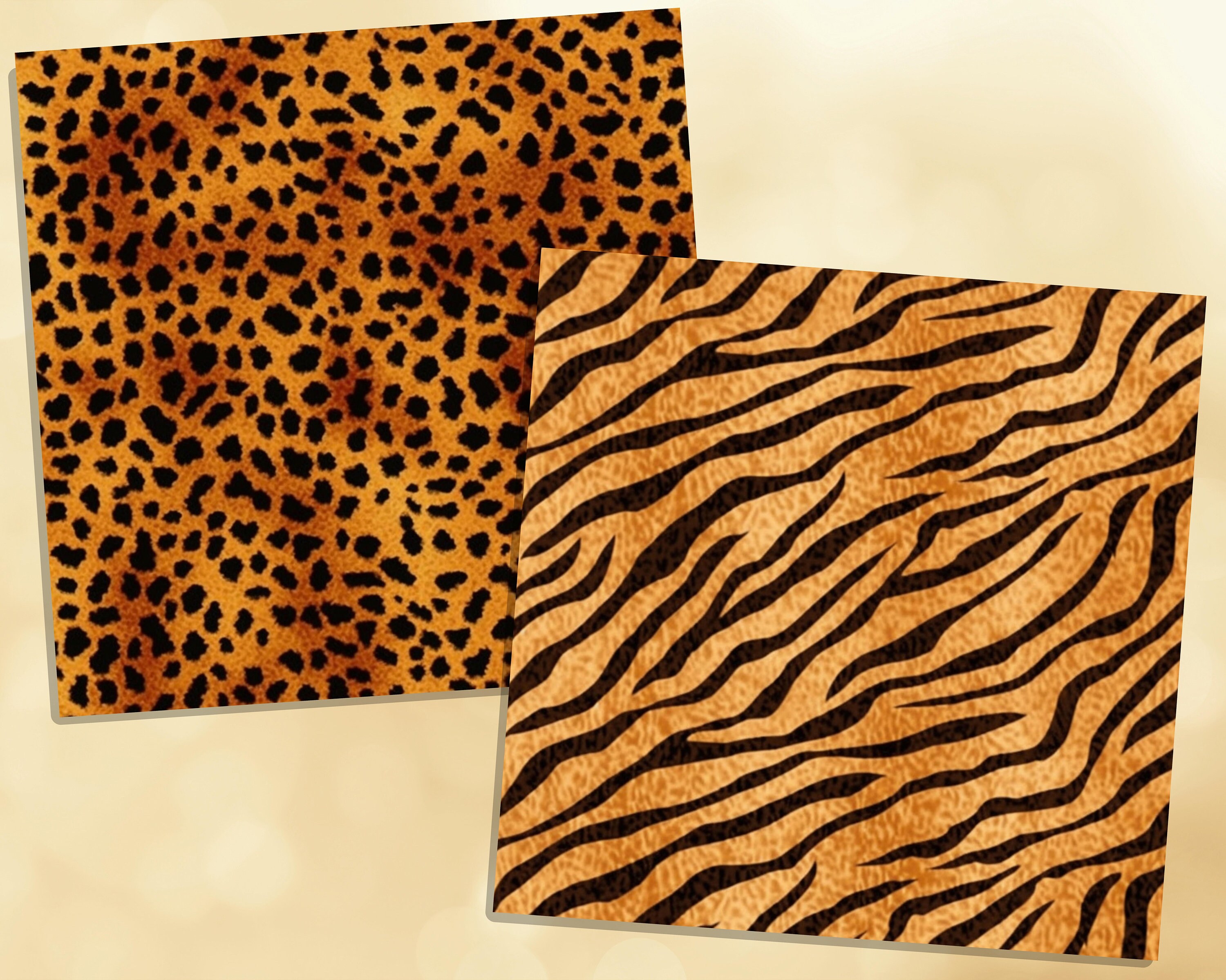 Printable Animal Skin Patterns Digital Papers, Tiger Pages, Cheetah ...