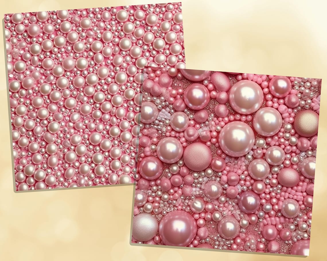 Printable Pink Pearl Digital Paper, Pearl Patterns Page, Silk & Pearl ...