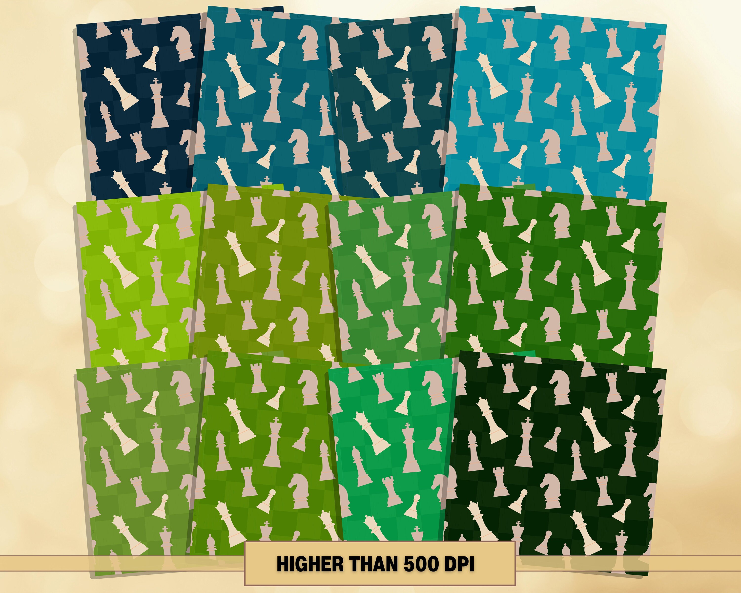 Printable 200 Seamless Chess Pieces Pattern Digital Papers - Etsy