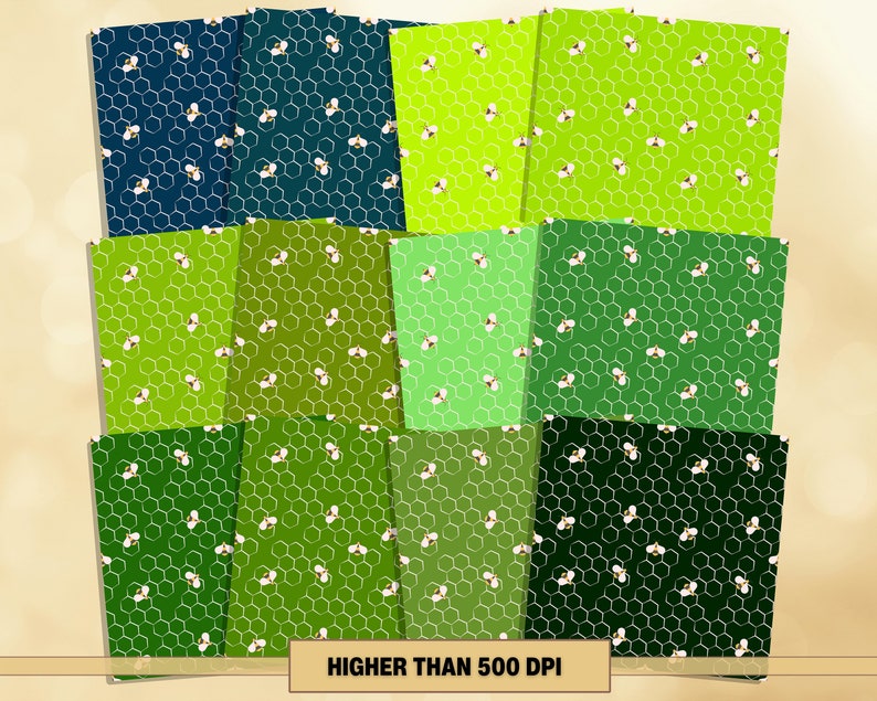 Printable 200 Seamless Honeycomb Pattern Digital Papers, Honeycomb ...