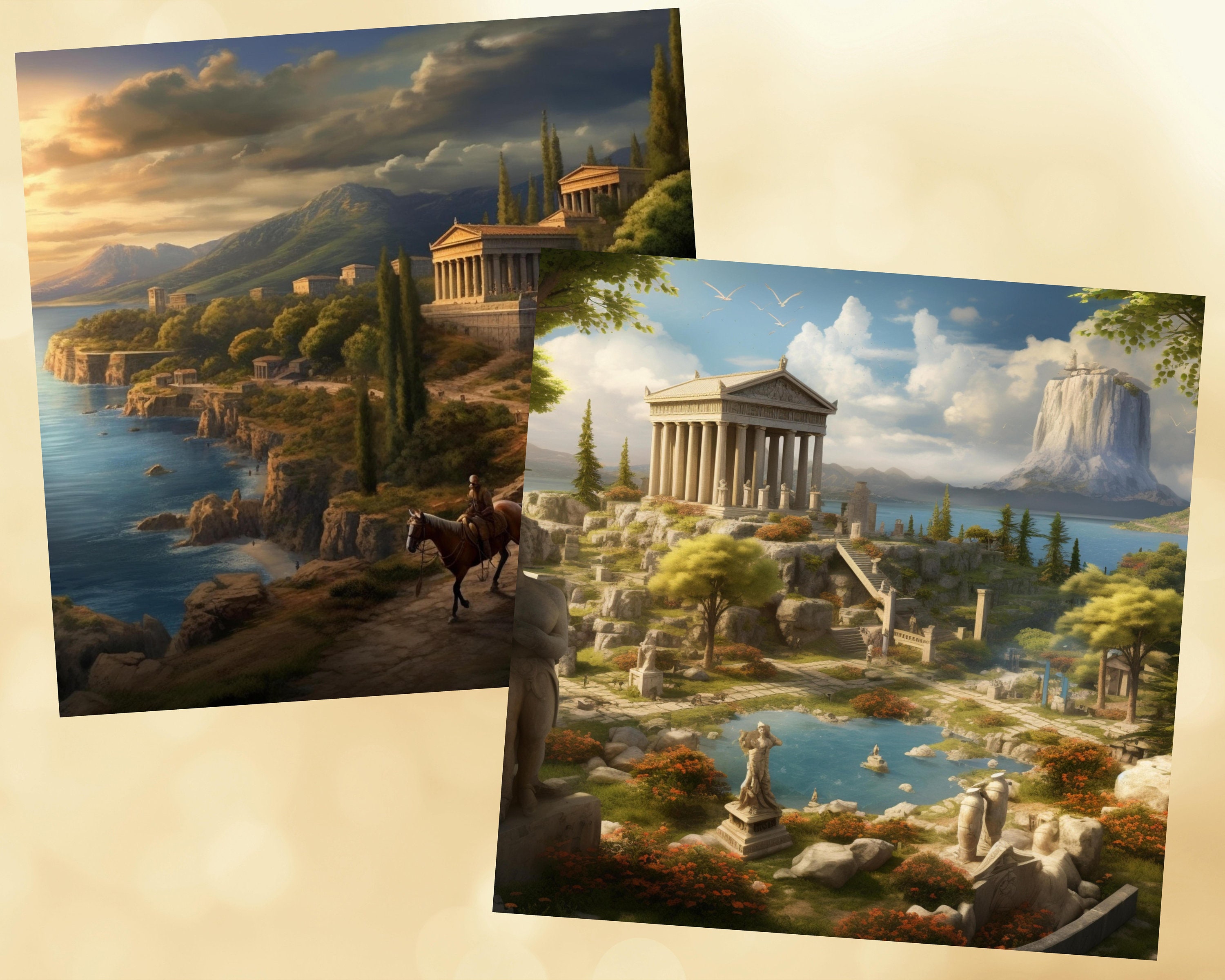 Printable Ancient Greek Digital Papers Greek Mythology Pages - Etsy