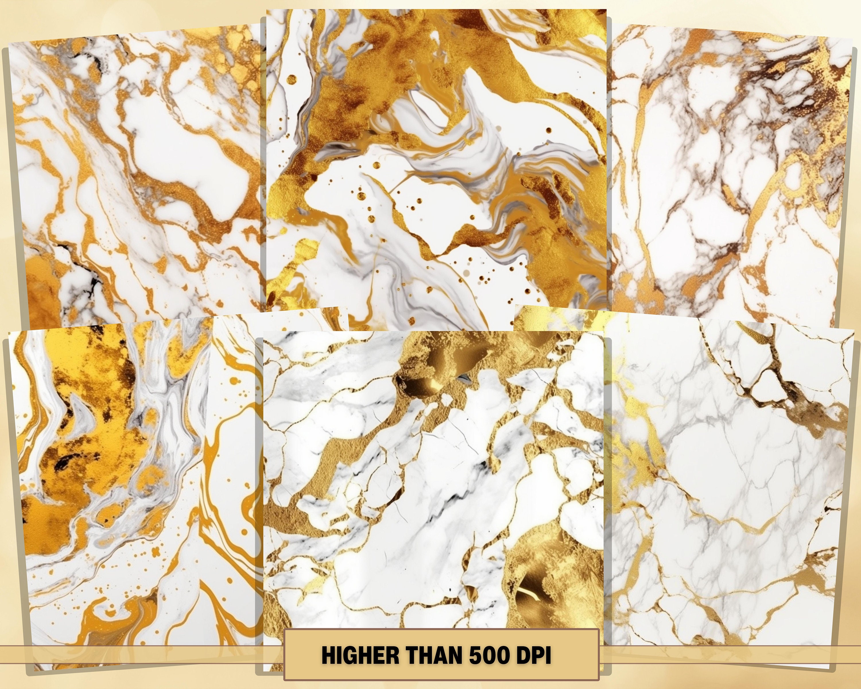 Printable White Gold Marble Textures Digital Papers Marble - Etsy