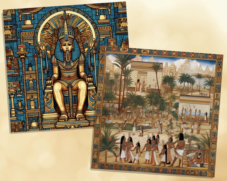 Printable Ancient Egypt Digital Papers Old Egyptian Page - Etsy