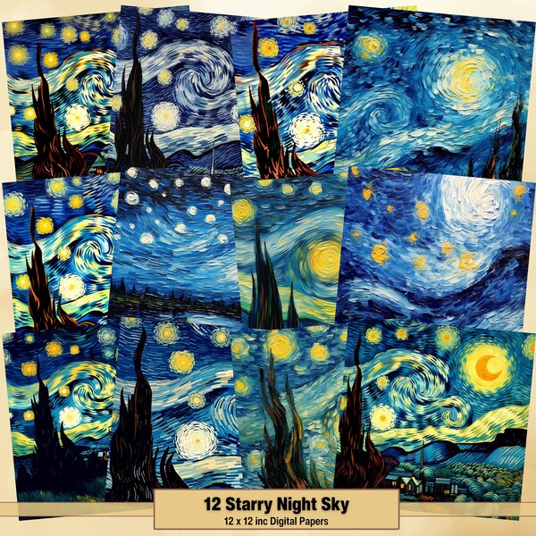 Starry Night Paper - Etsy