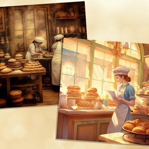 Printable Cozy Bakery Digital Papers, Pastry Pages, Baking Background ...