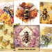 Printable Floral Honey Bee Digital Papers, Beehive Pages, Bee ...