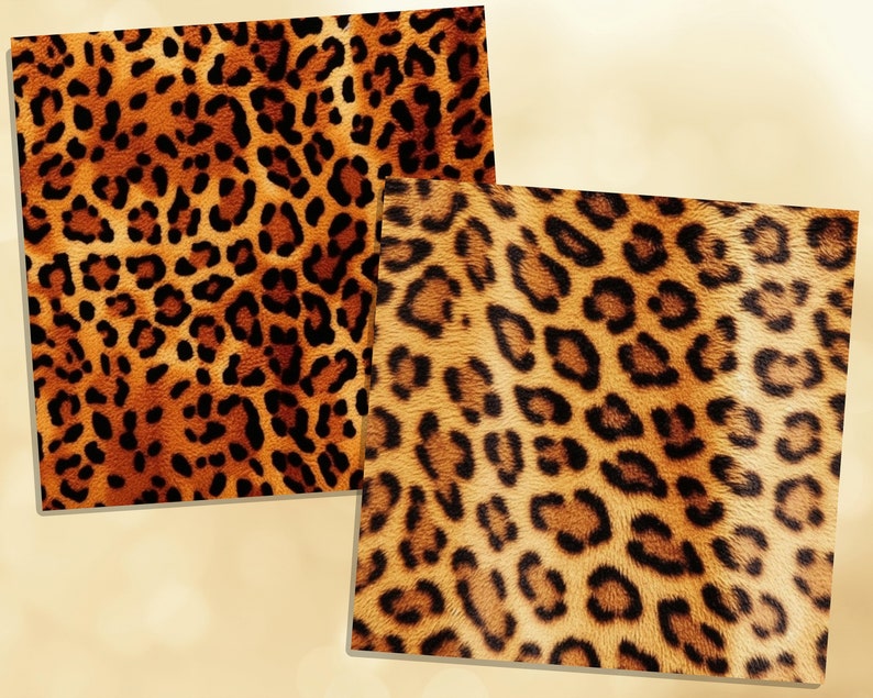 Printable Leopard Skin Pattern Digital Papers, Cheetah Fur Pages ...