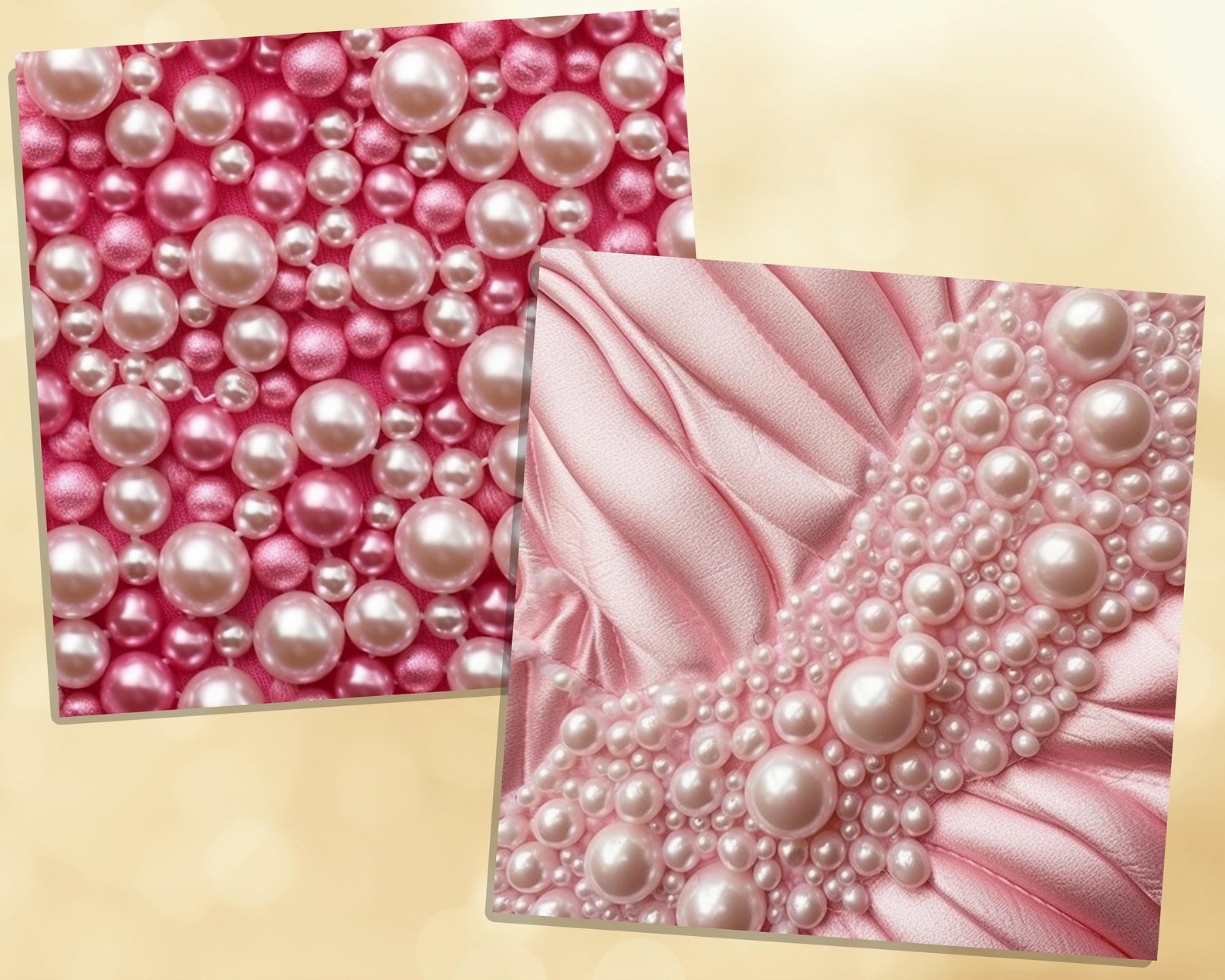 Printable Pink Pearl Digital Paper, Pearl Patterns Page, Silk & Pearl ...