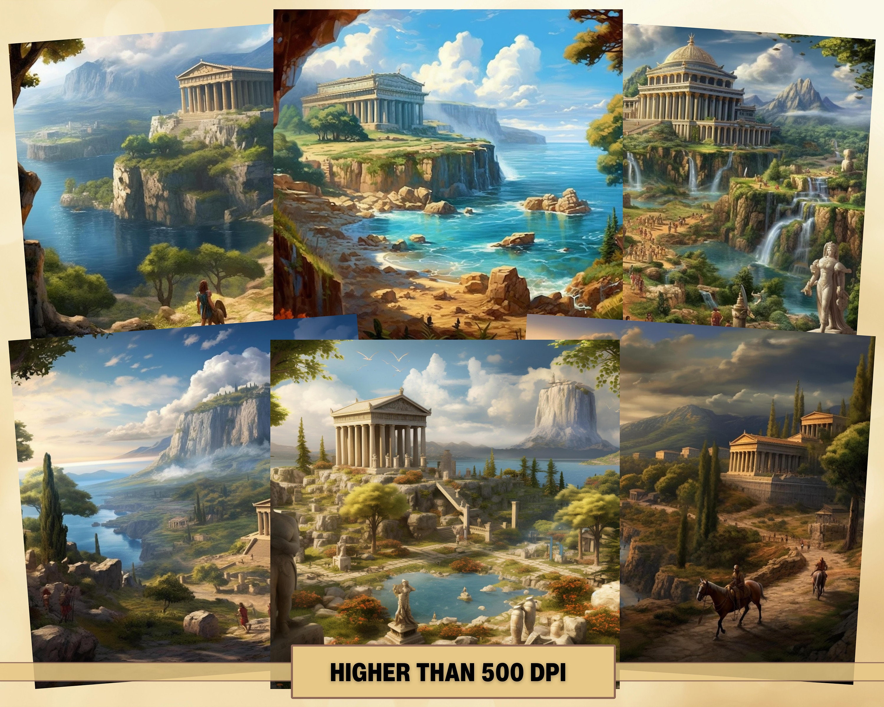 Printable Ancient Greek Digital Papers Greek Mythology Pages - Etsy