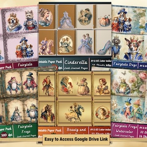 Printable Fairytale Digital Papers Mega Bundle, Fairy Tale Page Bundles ...