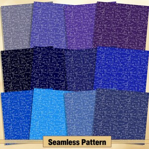 Printable 200 Seamless Math Formulas Pattern Digital Papers ...