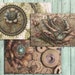 Printable Steampunk Flower Digital Paper, Floral Grunge Ephemera ...
