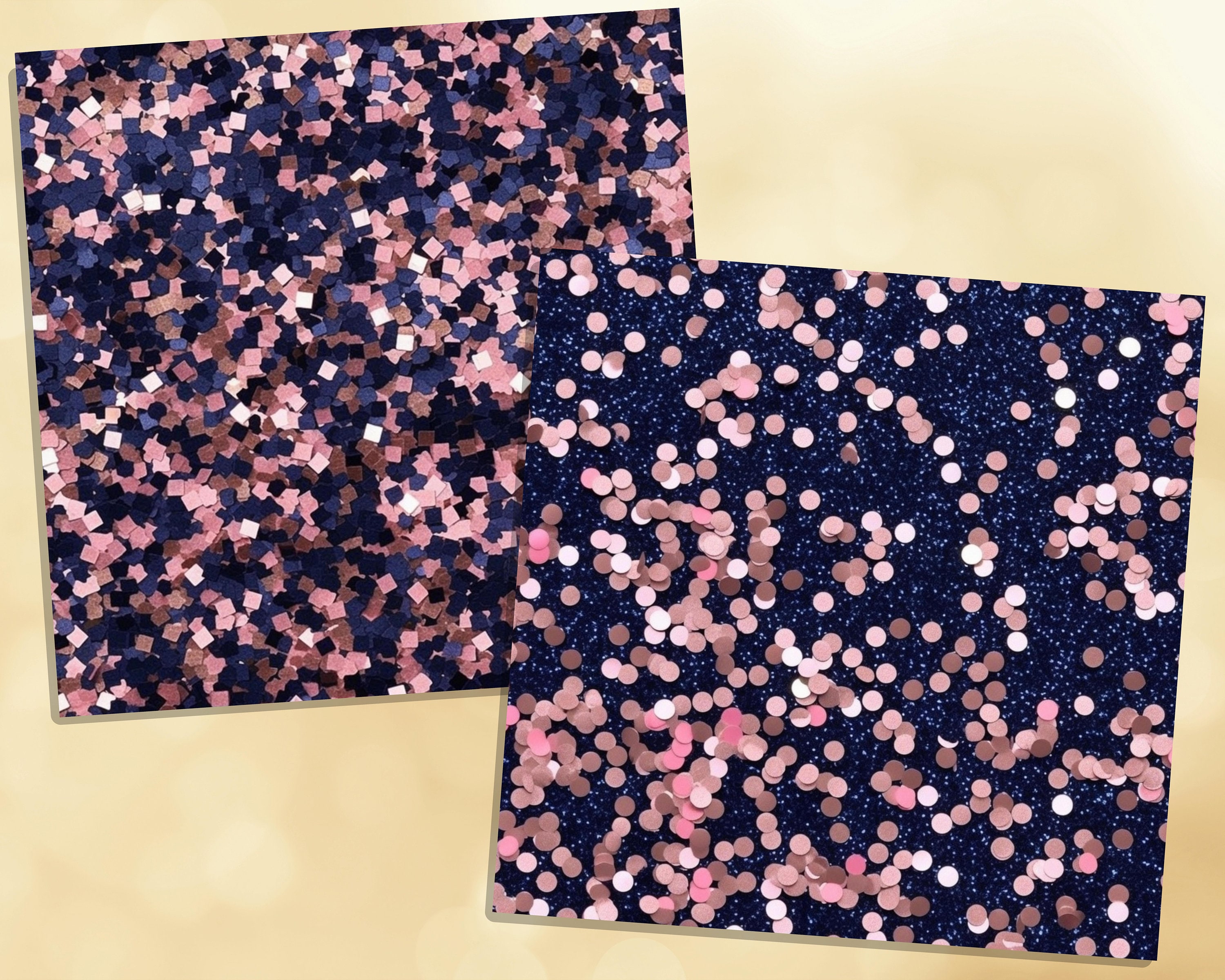 Printable Navy Blue & Pink Glitter Digital Papers Blush Navy - Etsy