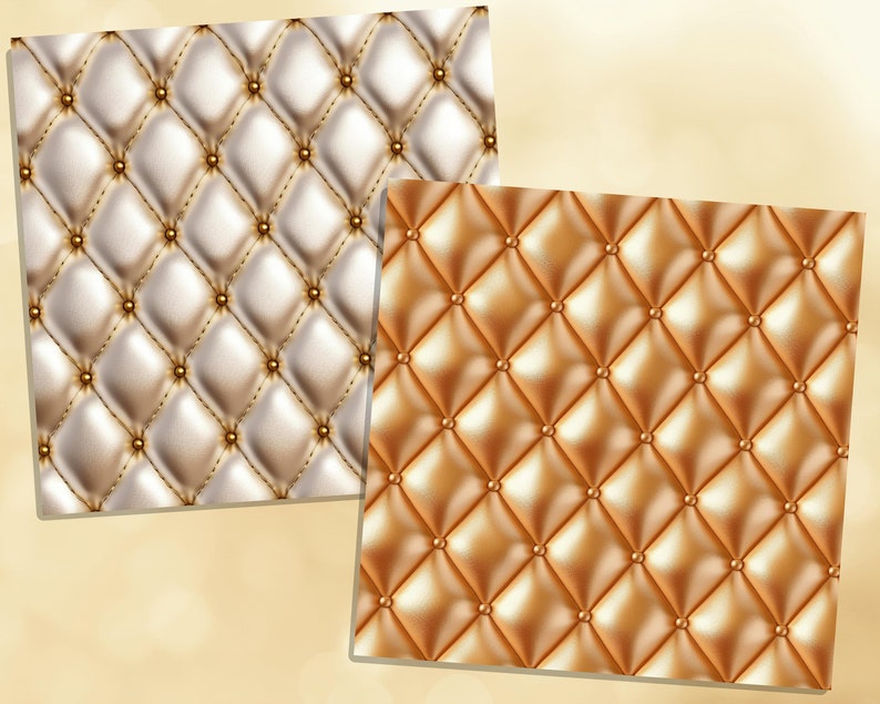 Printable Quilted Texture Digital Papers, Tufted Pages, Upholstery ...