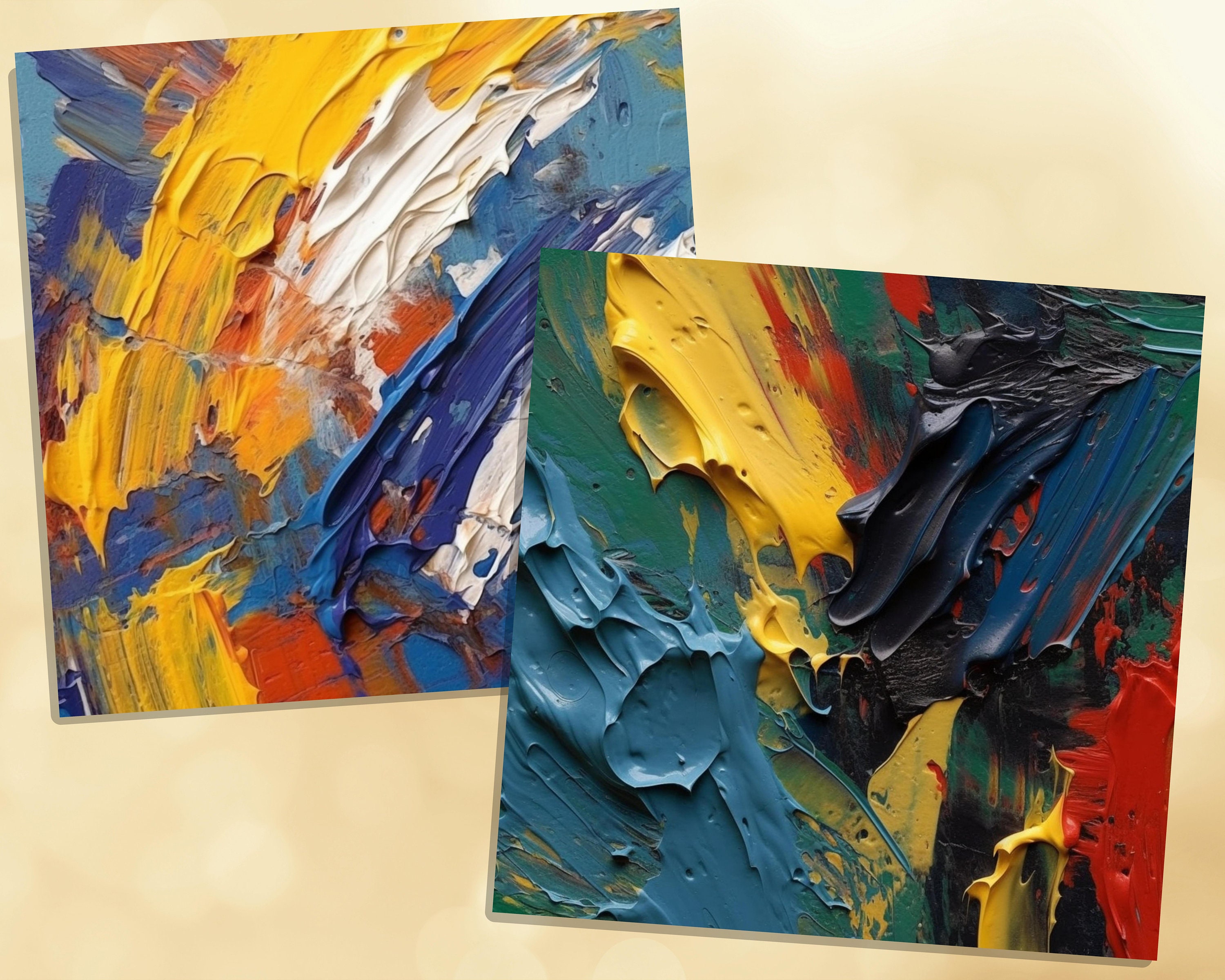 Printable Thick Oil Paint Texture Digital Papers Brush - Etsy