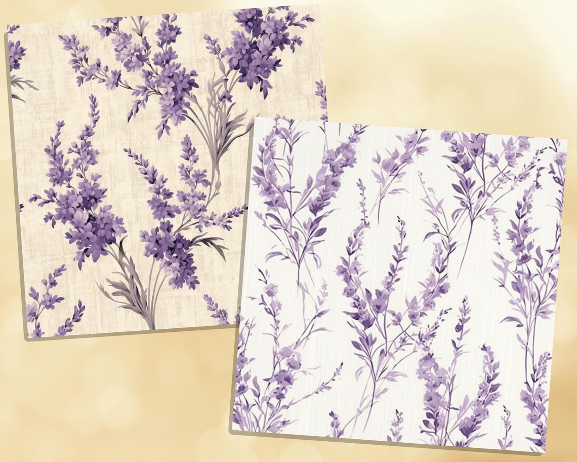 Printable Victorian Lavender Digital Papers, Floral Pages, Background ...