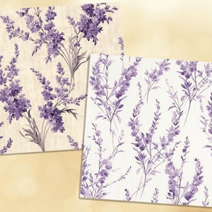 Printable Victorian Lavender Digital Papers, Floral Pages, Background ...