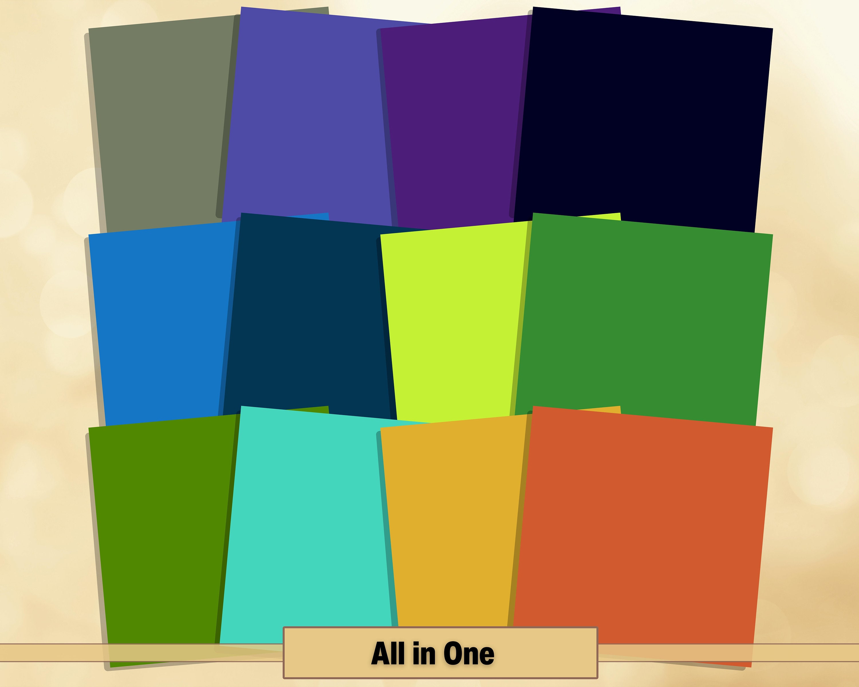 Printable 200 Solid Color Digital Papers Bundle Solid Rainbow - Etsy