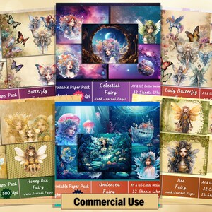 Printable Fairy & Fantasy Digital Paper Mega Bundle, Magic Page Bundles ...