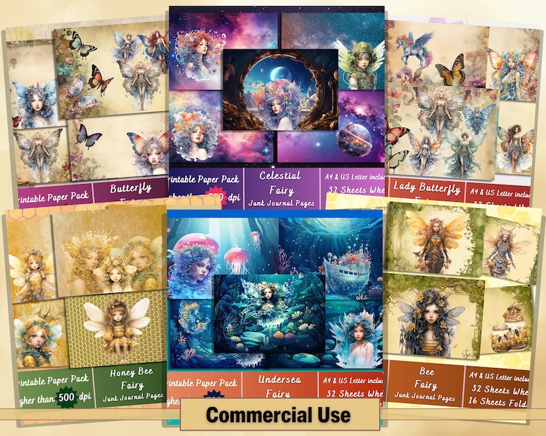 Printable Fairy & Fantasy Digital Paper Mega Bundle Magic - Etsy