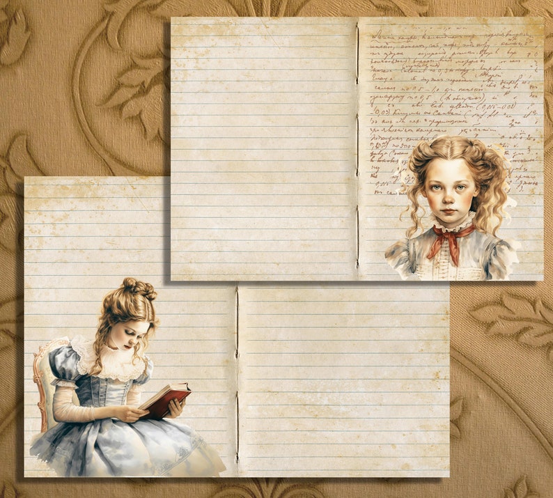 Printable Emma by Jane Austen Digital Paper, Regency Era Ephemera, Emma ...