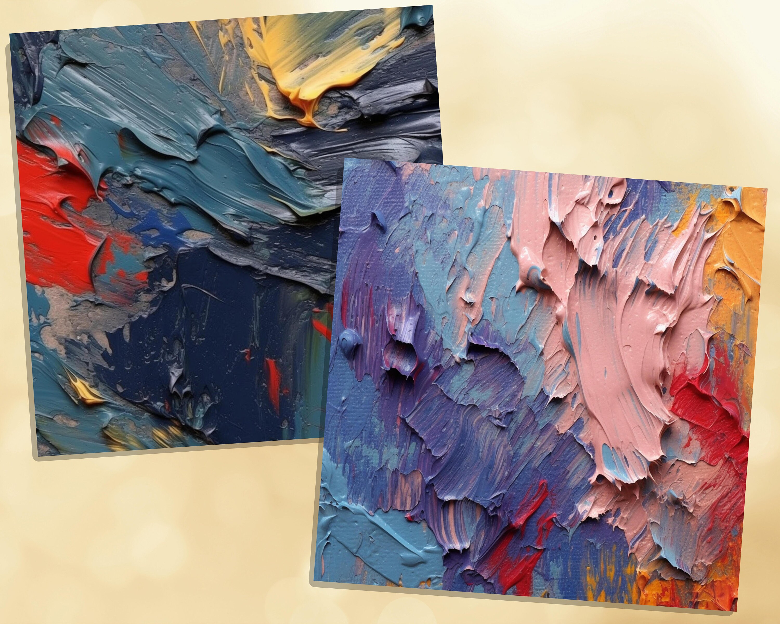 Printable Thick Oil Paint Texture Digital Papers Brush - Etsy