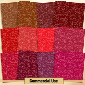 Printable 200 Seamless Math Formulas Pattern Digital Papers ...