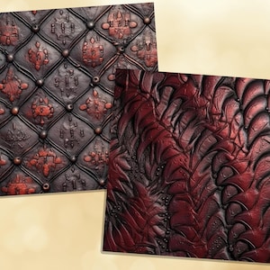 Printable Gothic Leather Digital Papers, Leather Textures Pages, Goth ...